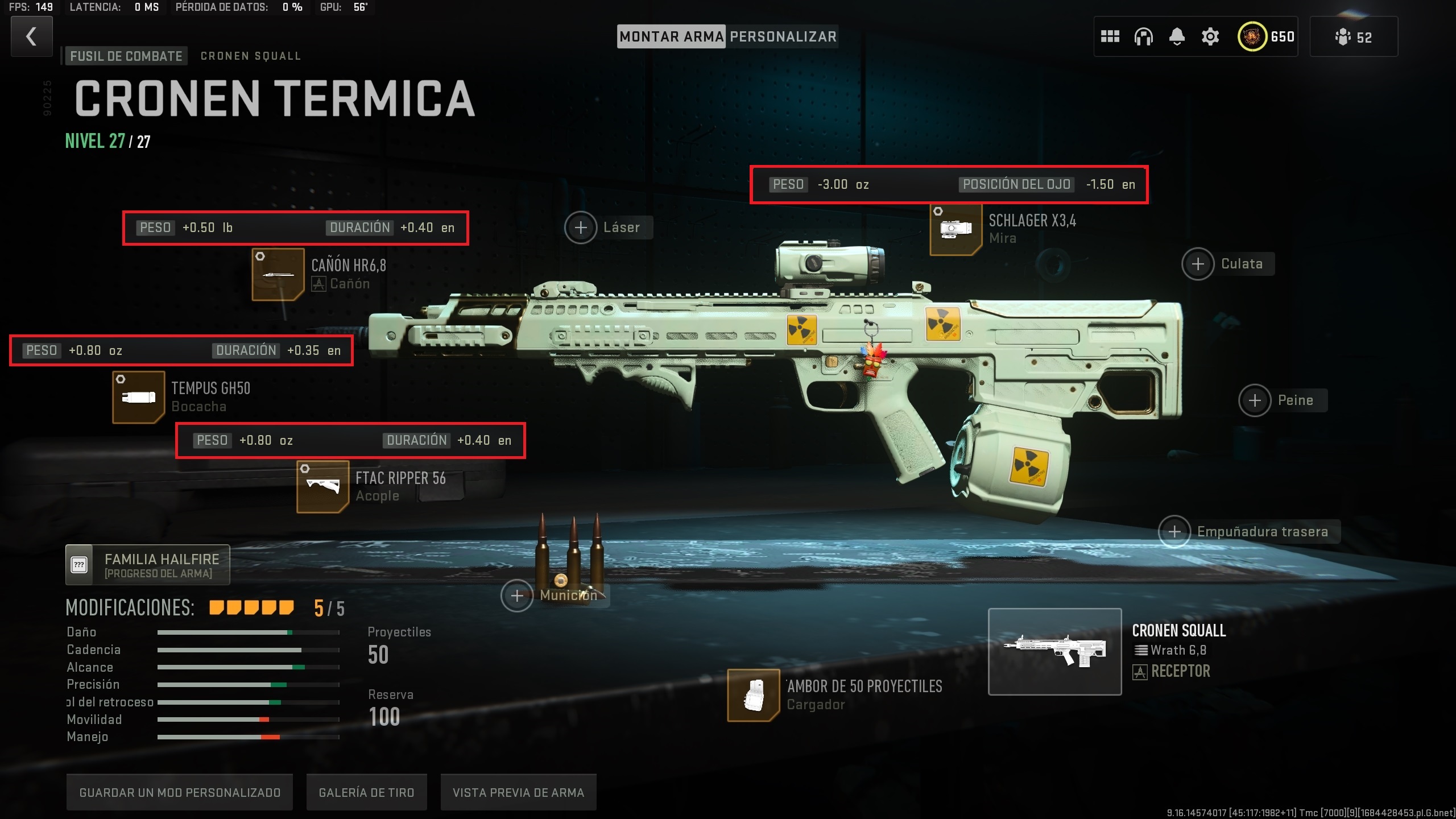 CRONEN SQUALL (Modo RANKED) mejor clase y ajustes de Warzone 2