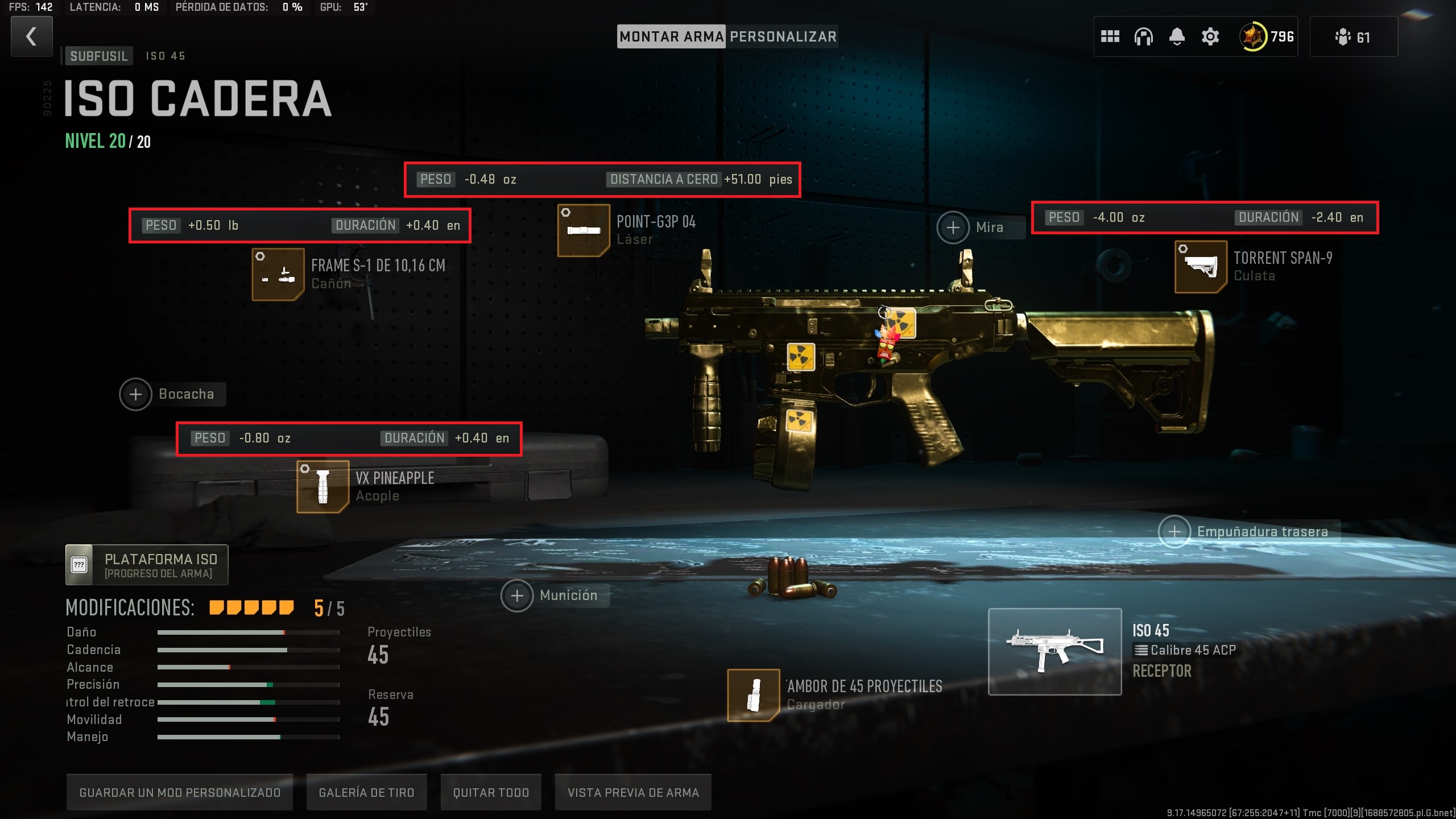 ISO 45 DE CADERA mejor clase y ajustes de Warzone 2