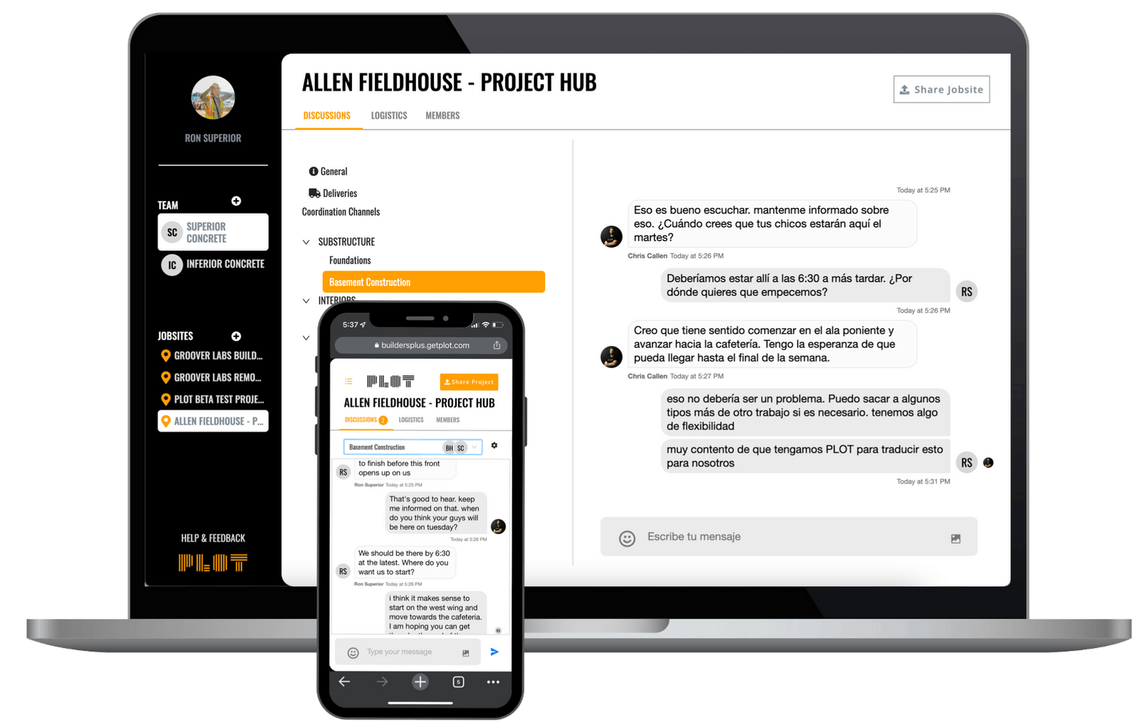 PLOT Jobsite Coordination