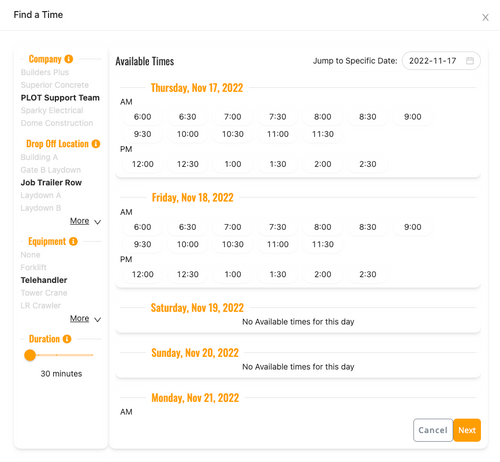 PLOT Jobsite Coordination