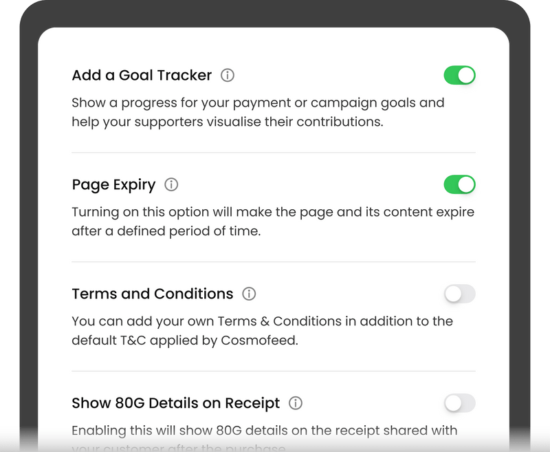 Cosmofeed Payment Page