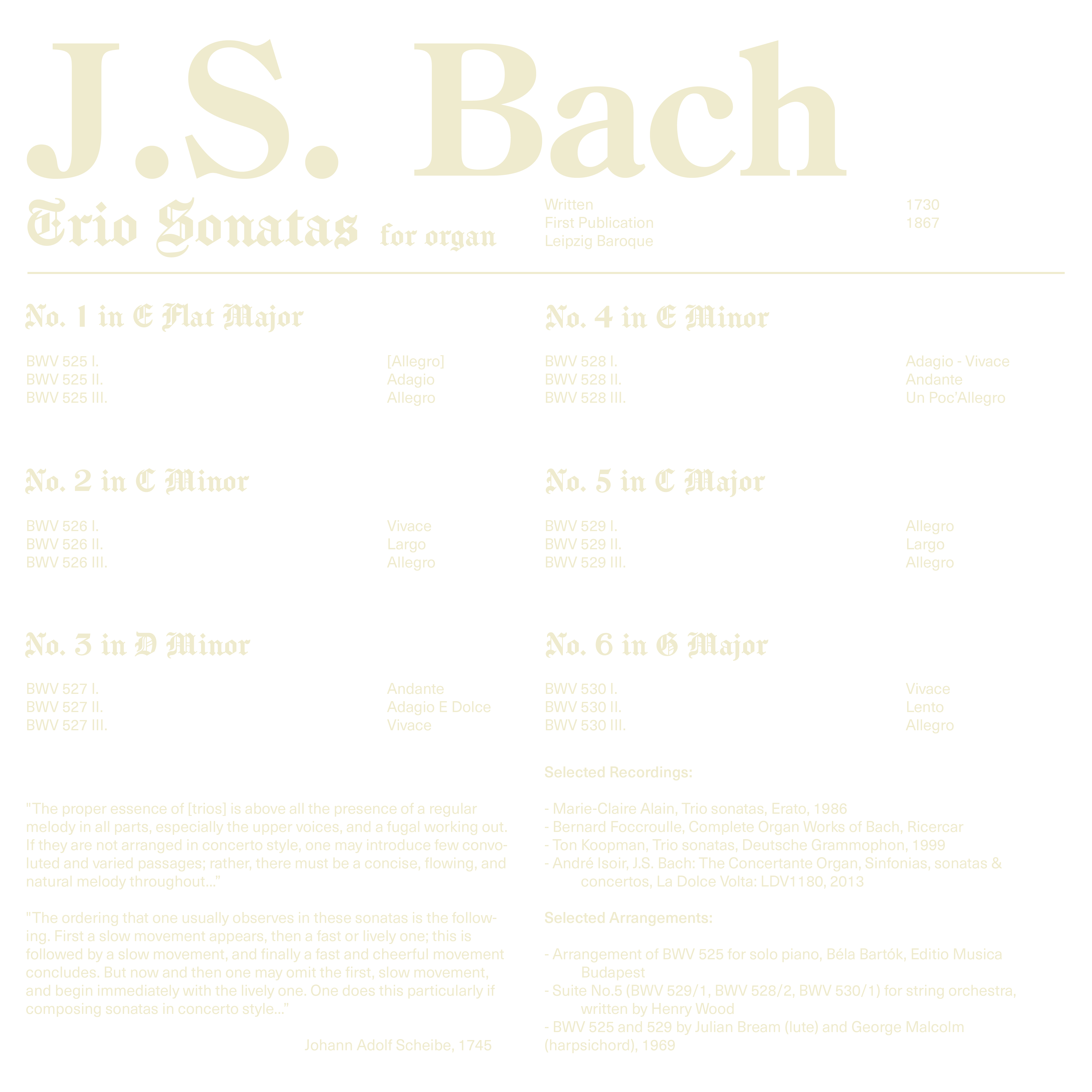 J.S.Bach's Trio Sonatas