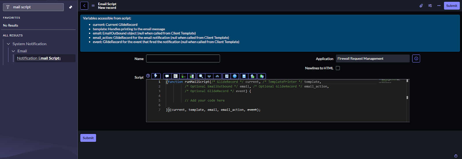 How To Write A Mail Script In ServiceNow | Snowycode