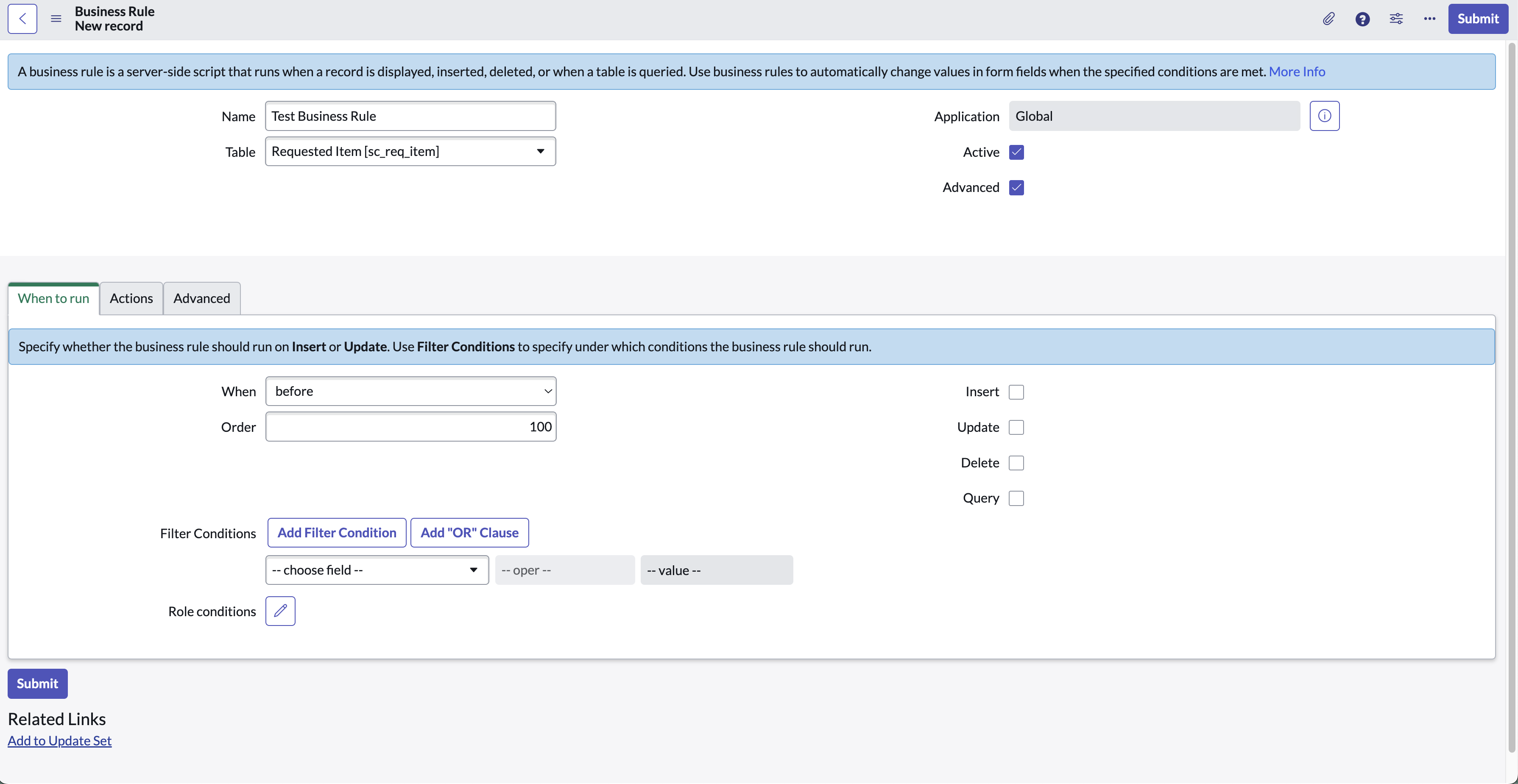 What Is A Business Rule In ServiceNow? | Snowycode