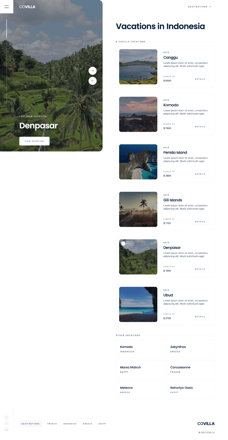 COVILLA Travel Template | Template
