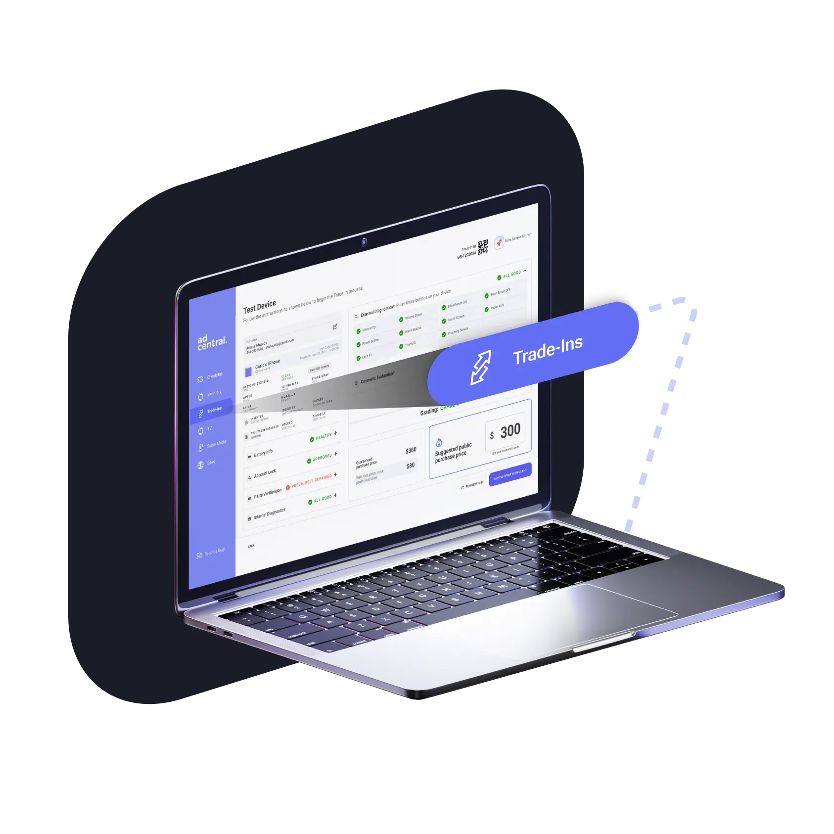 AdCentral Trade-Ins - Instantly check iCloud, Blacklist, and Carrier locks.
