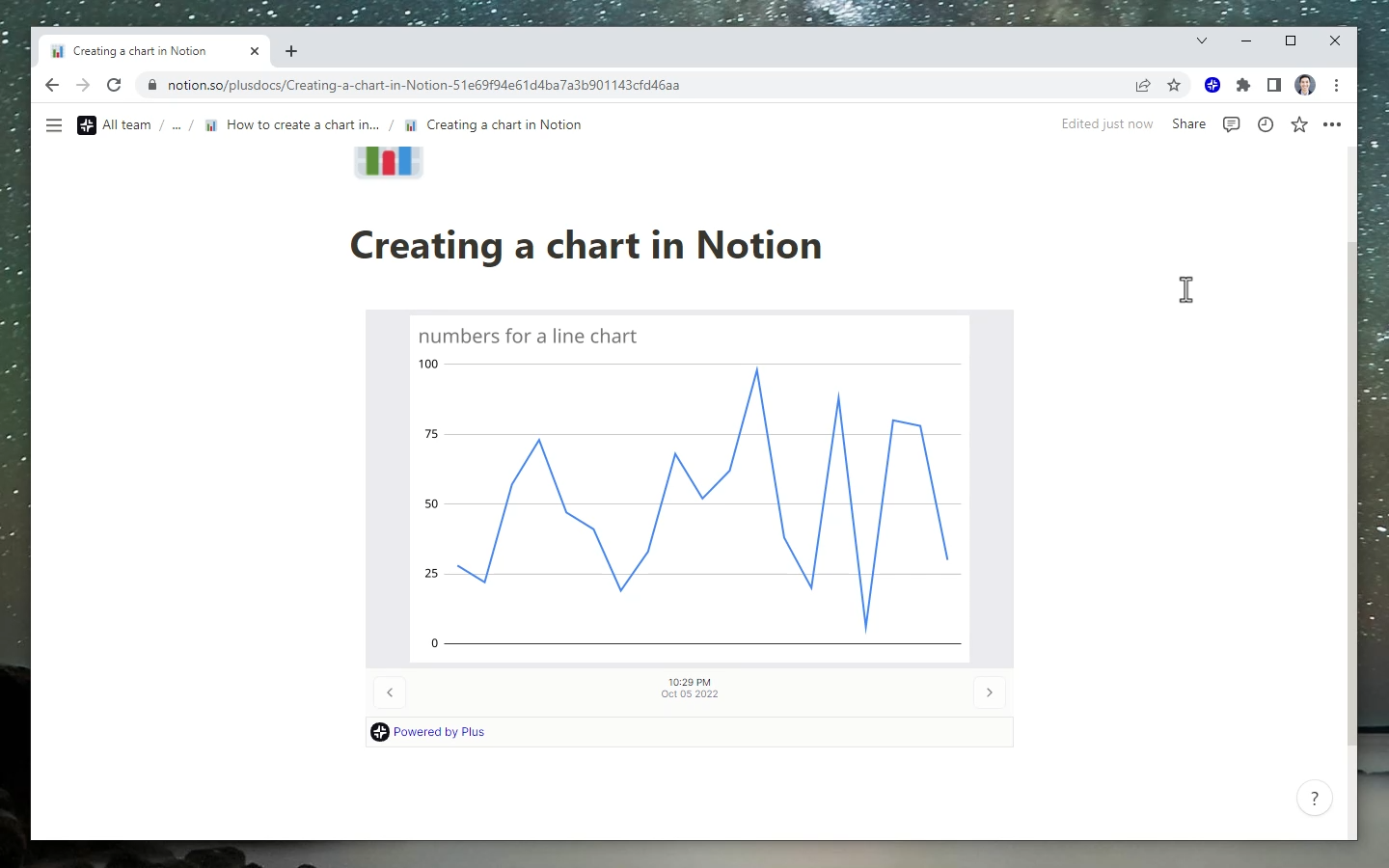 How to create a chart in Notion - Plus