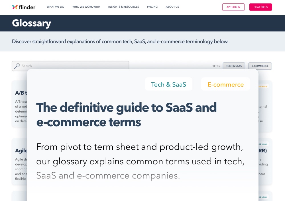 The definitive guide to SaaS and e-commerce terms | flinder - Smart ...