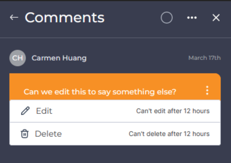 Editing and Migrating Comments