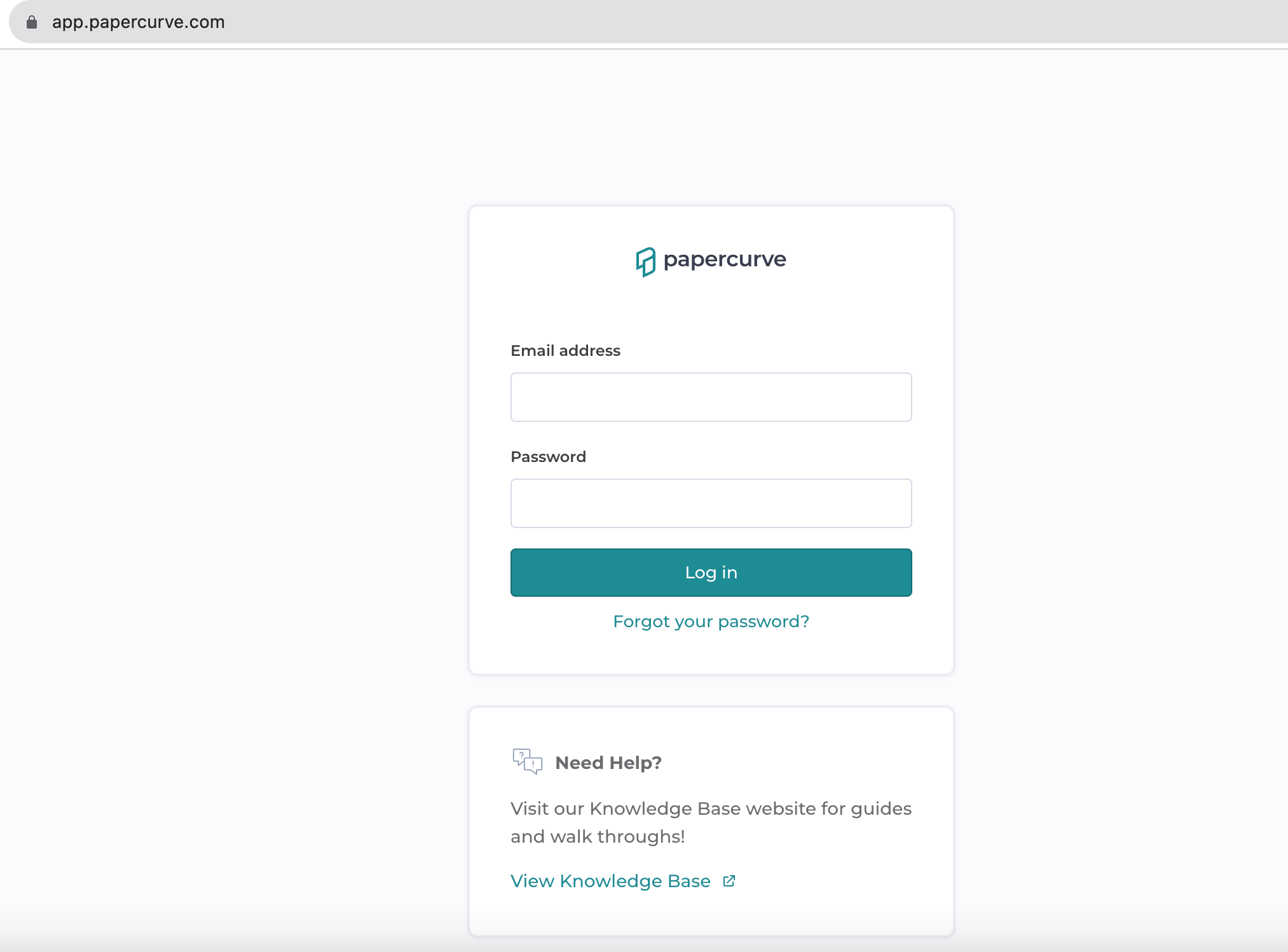 Create a Password and Log In to your Papercurve Workspace
