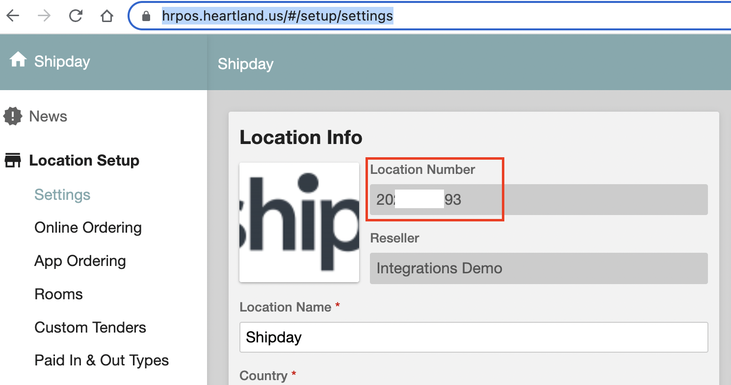 Shipday integration with Heartland