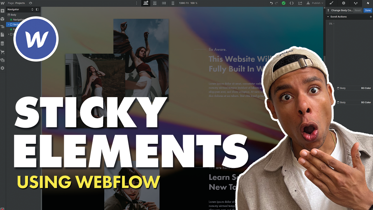 Create a Sticky on Scroll Animation in Webflow - Beginner Tutorial | WebtotheFlow