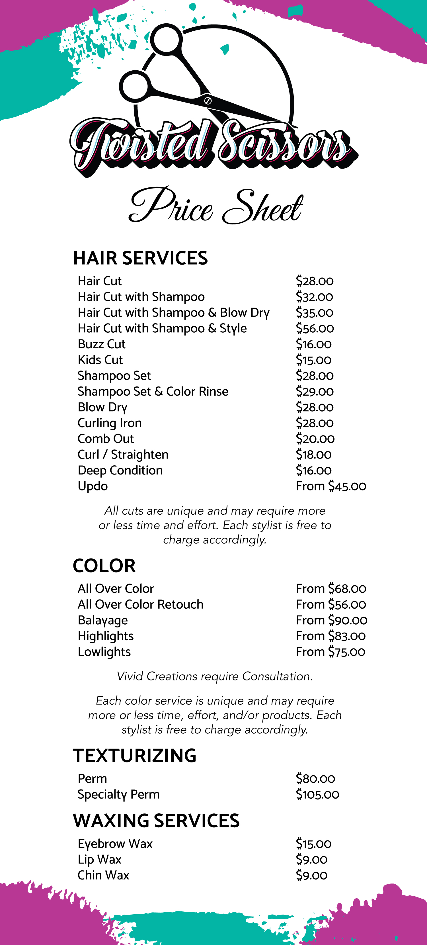 Twisted Scissors Beauty Parlor