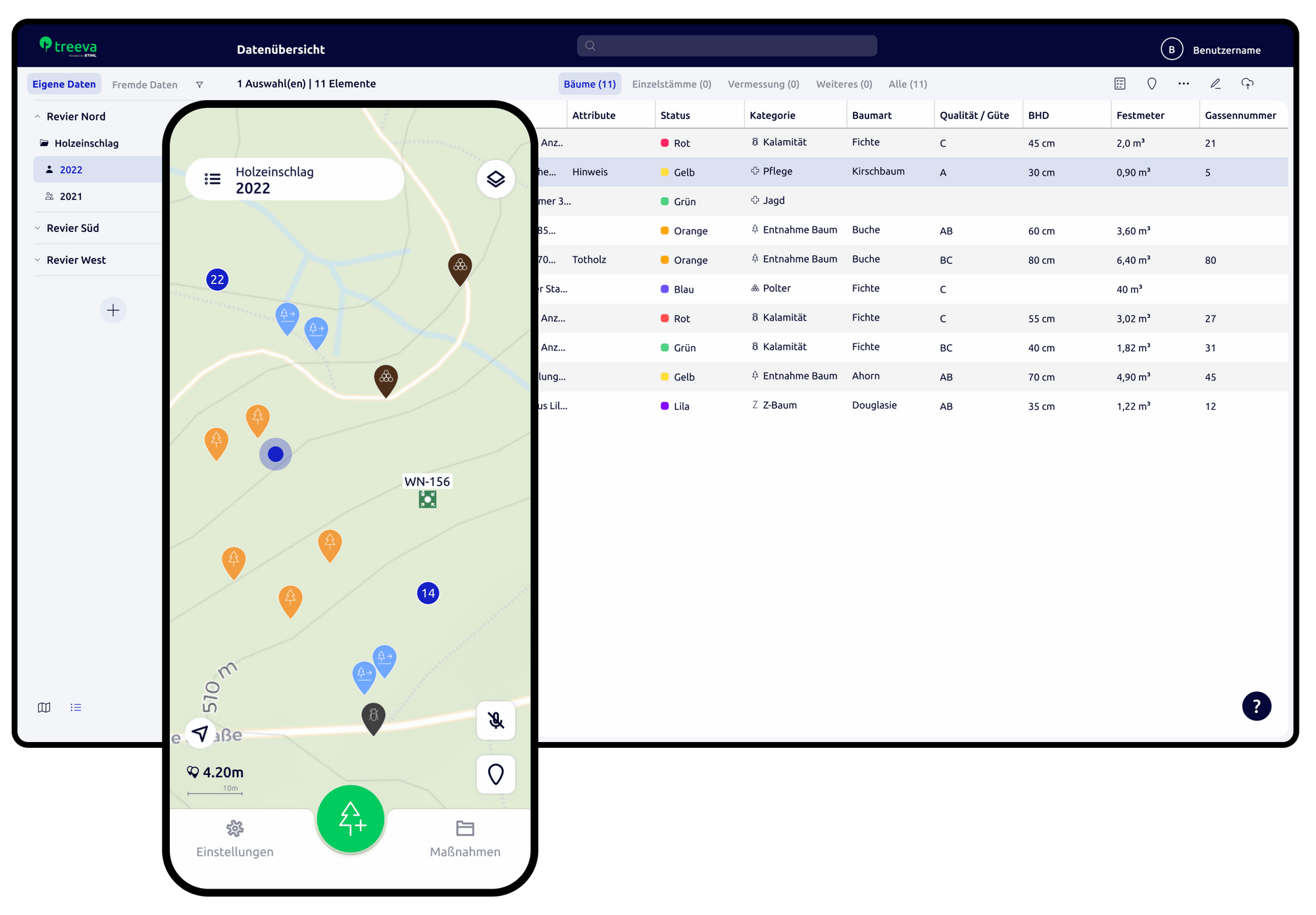 treeva - Unterstützung für die Holzernte