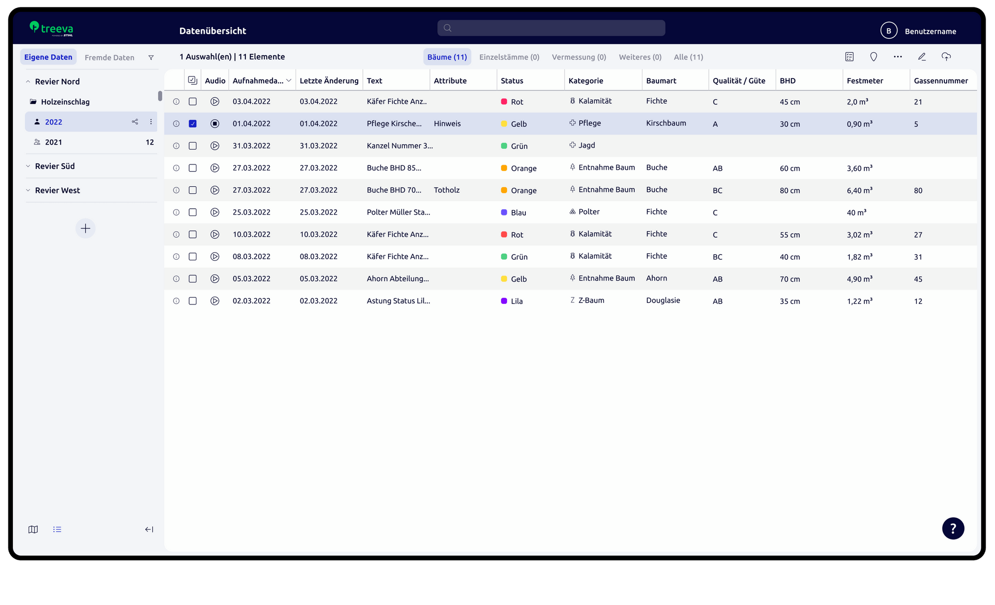 treeva - Unterstützung für die Holzernte