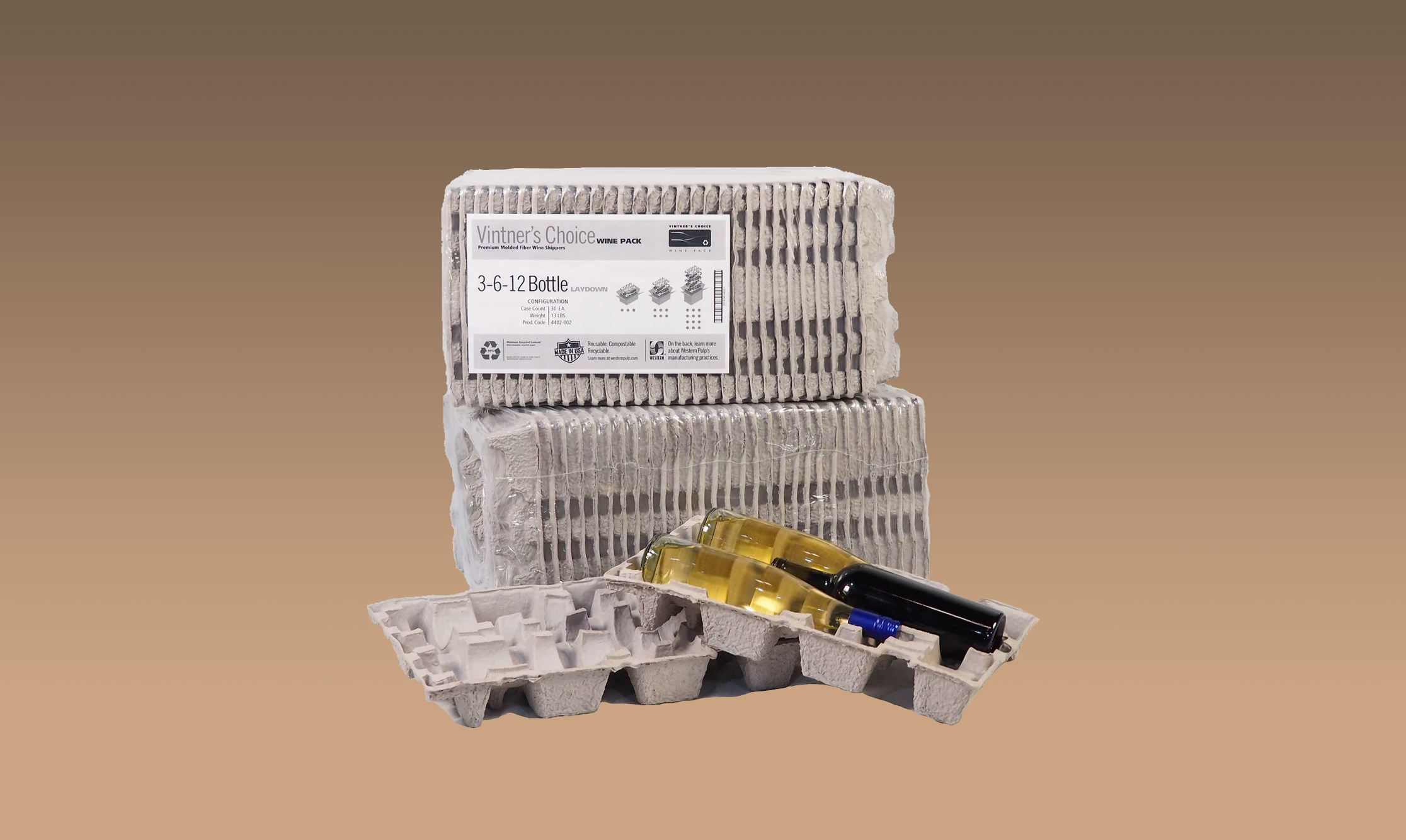 Molded Pulp Trays 3-6-12