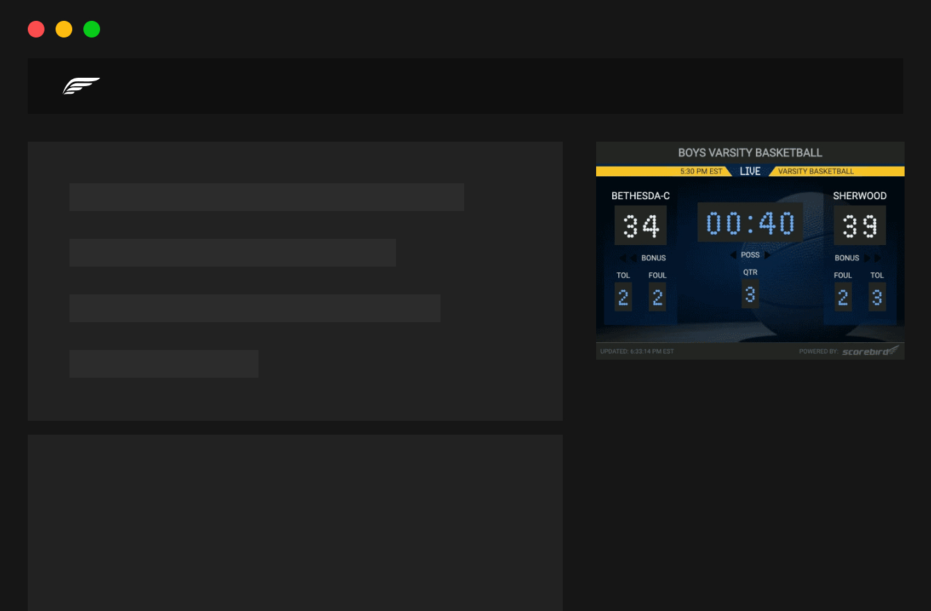 Score Reporting: ease administrative burden
