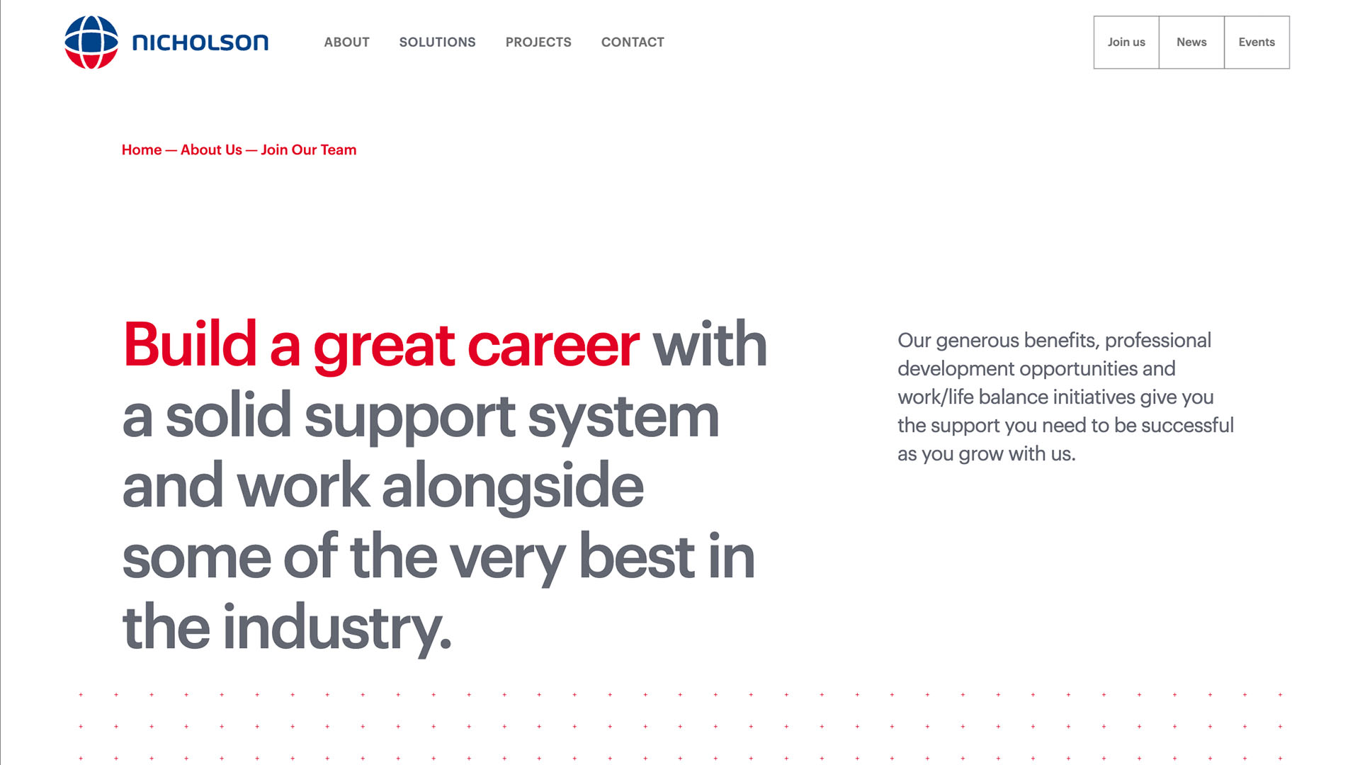 Join Our Team Nicholson | Nicholson Construction Company