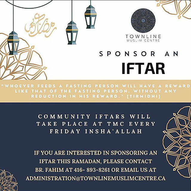 Iftar (dinner) Sponsorship