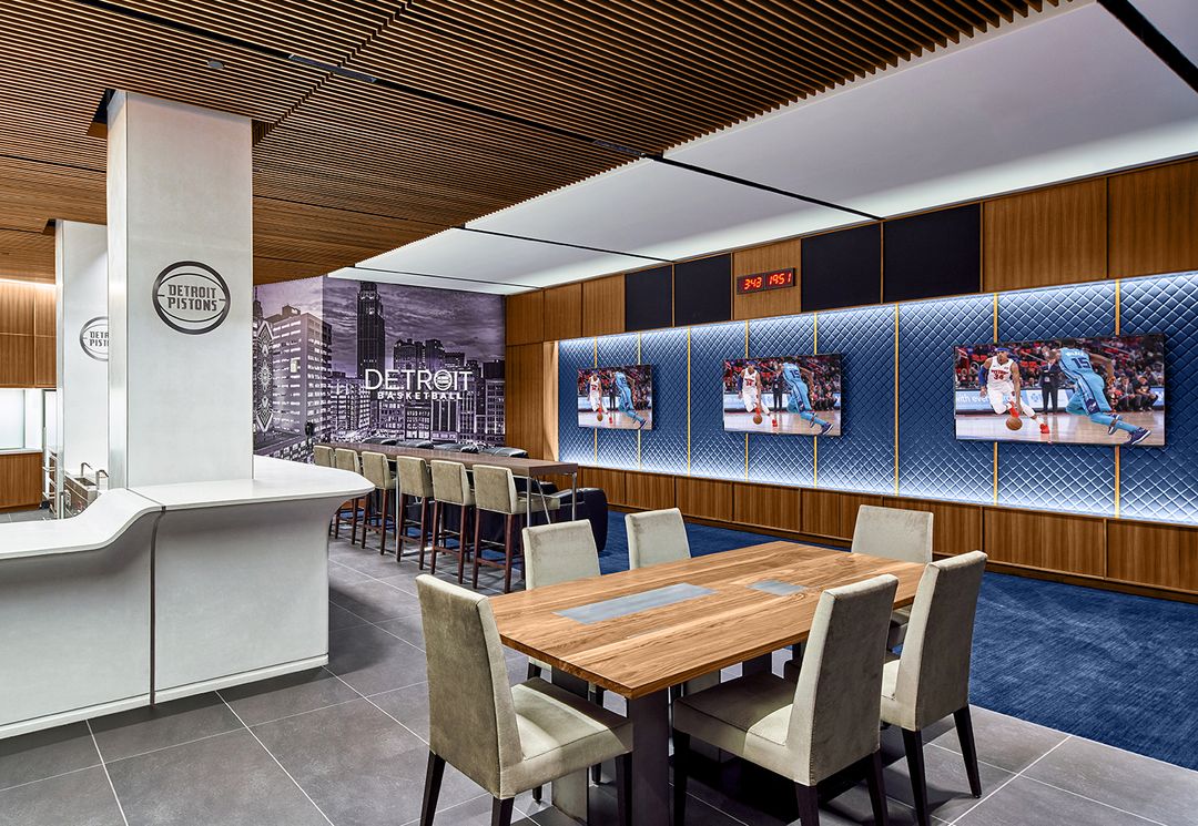 Detroit Pistons Player Space at Little Caesars Arena | ROSSETTI