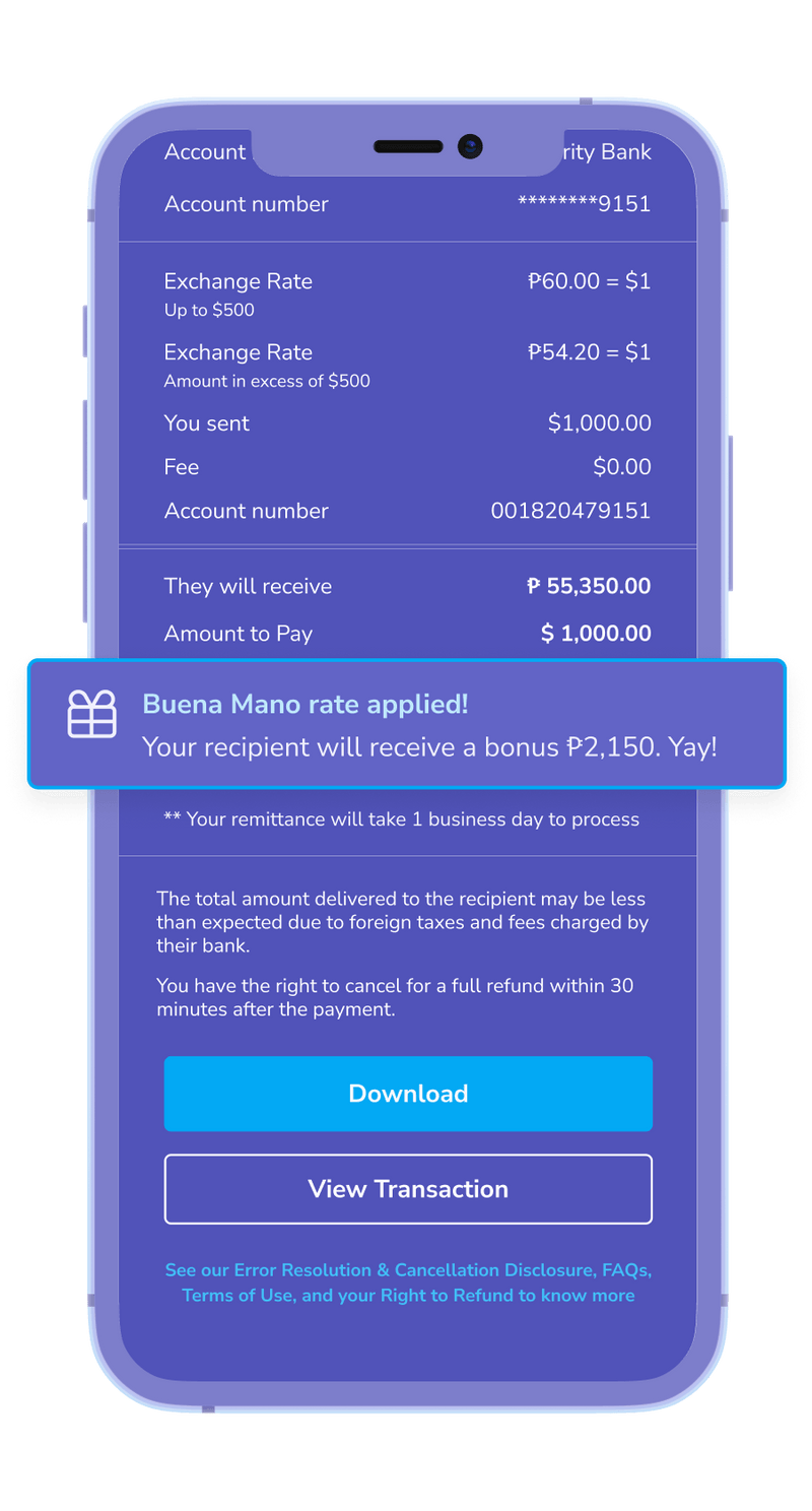 Send Money to Philippines with the Best Rate | BayaniPay