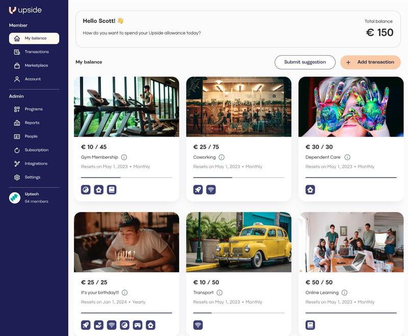 Upside | Work-life benefits for happy teams