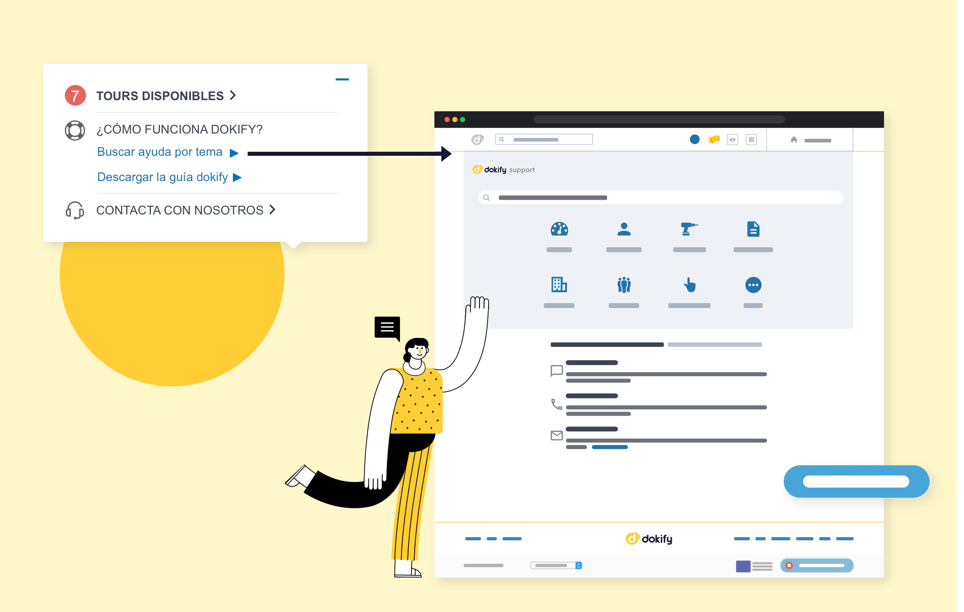 Nuevas opciones de ayuda en dokify