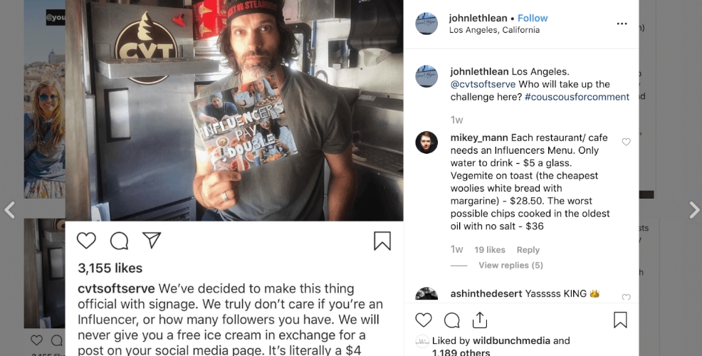 Are ‘Influencers’ worth the money? Part 1