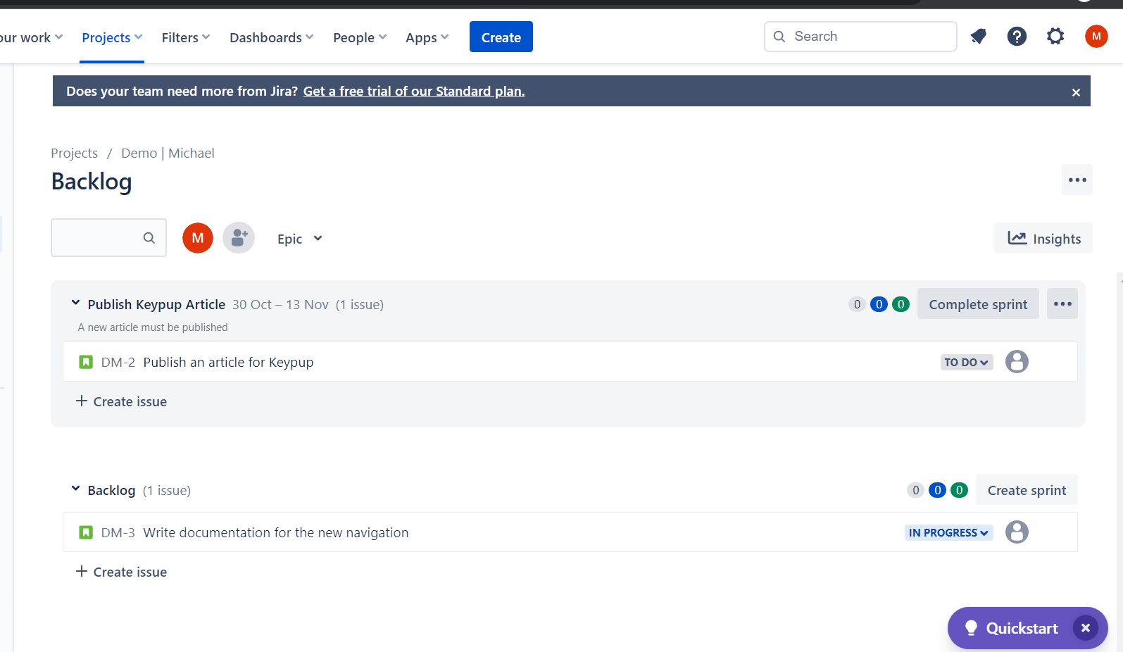 How to Create a Sprint in Jira | Quick Tutorial | Keypup