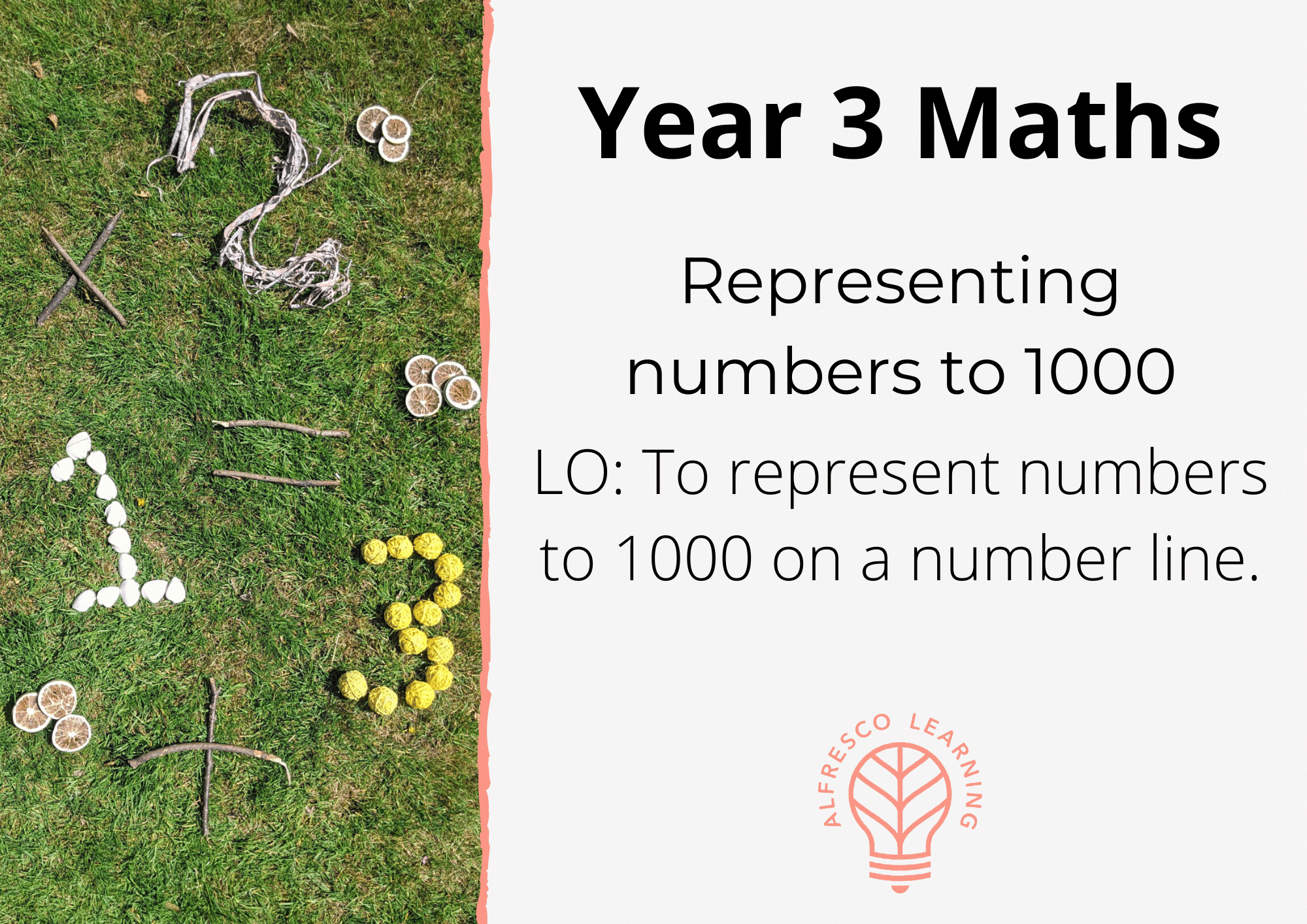 Taking Year 3 - Representing numbers to 1000 Outdoors