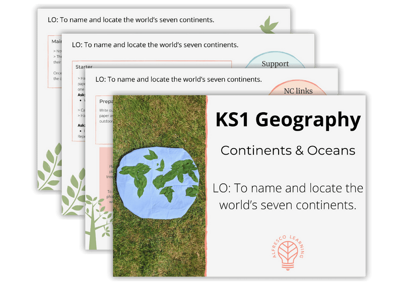 Taking KS1 - Continents & Oceans Outdoors