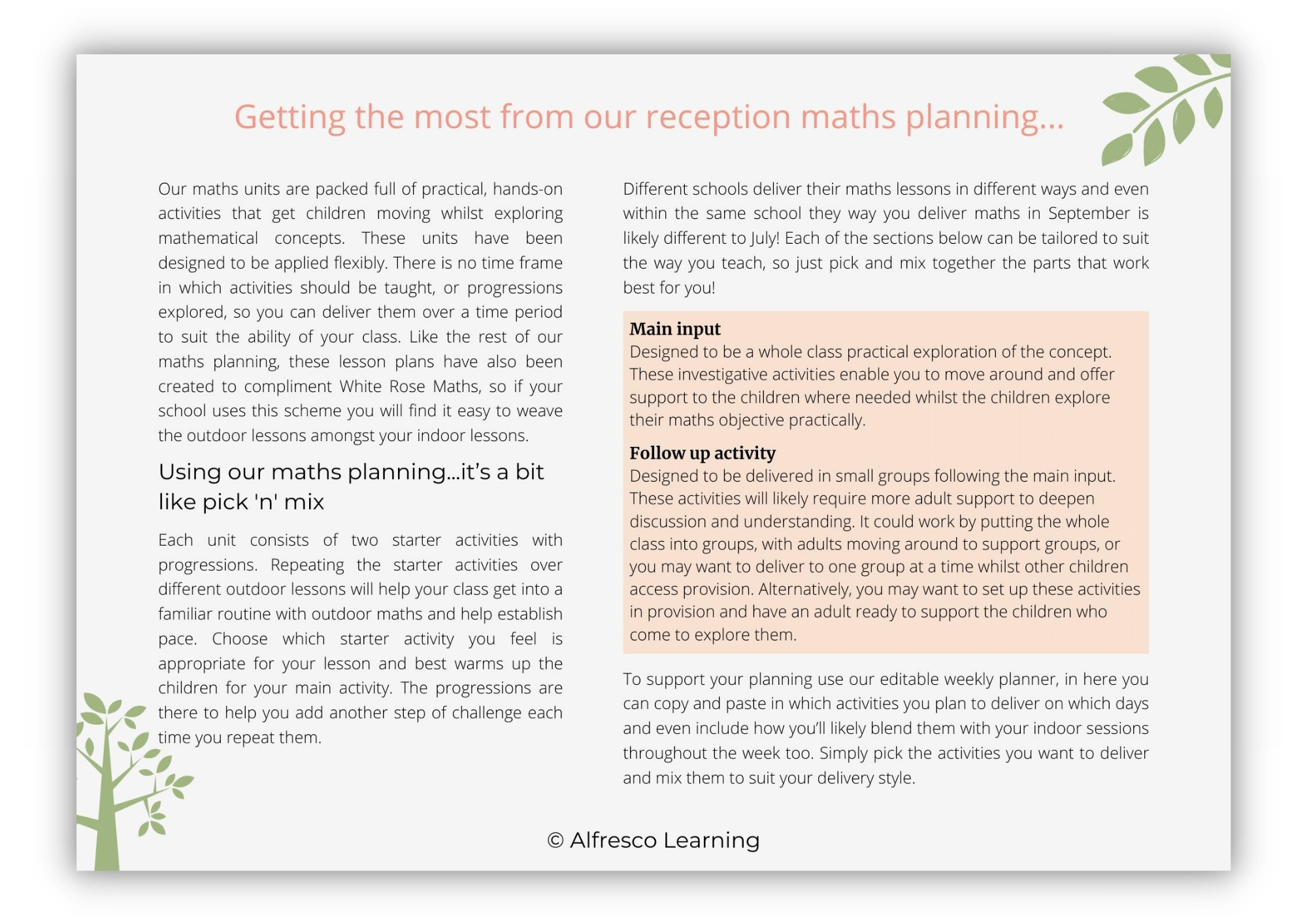 Taking Reception - Adding more Outdoors