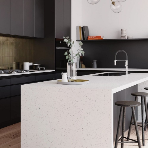 PentalQuartz - Cascade White Quartz - Surprise Granite