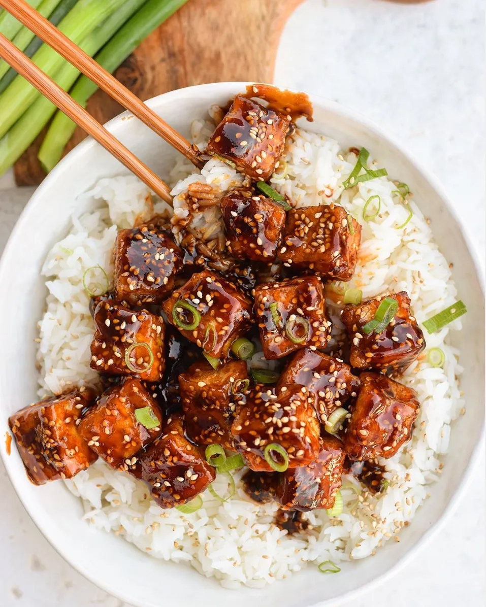 Sticky Sesame Crispy Tofu | Fueled Naturally