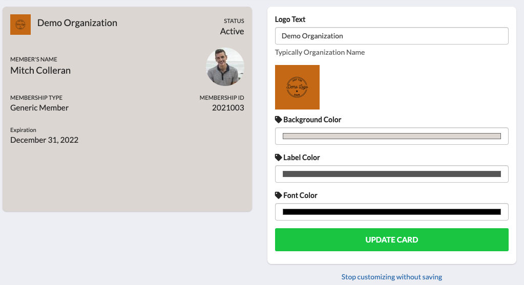 How To Customize Digital Membership Cards