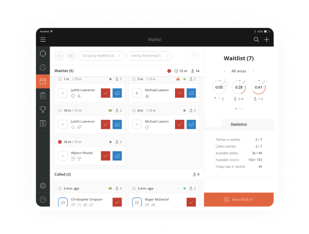 Hostme Waitlist - Control your guest flow in real-time