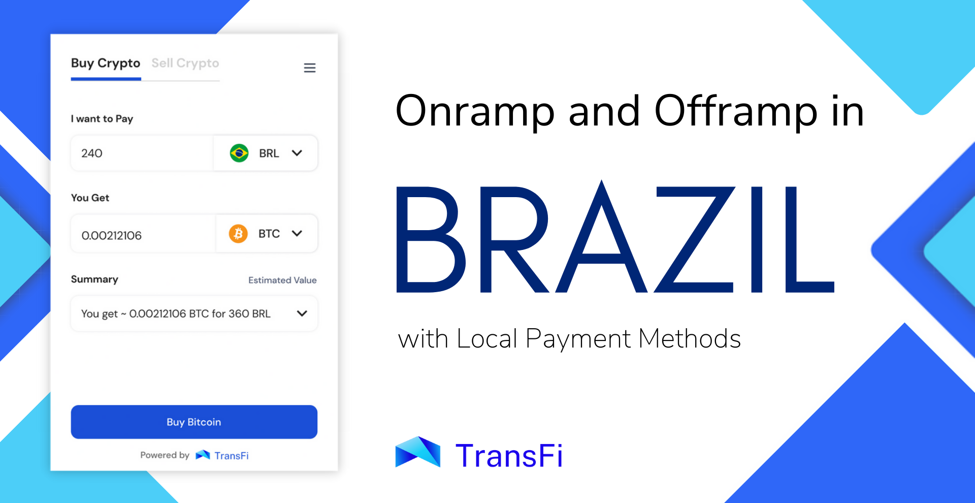 TransFi - Onramp and Offramp in Brazil with Local Payment Methods
