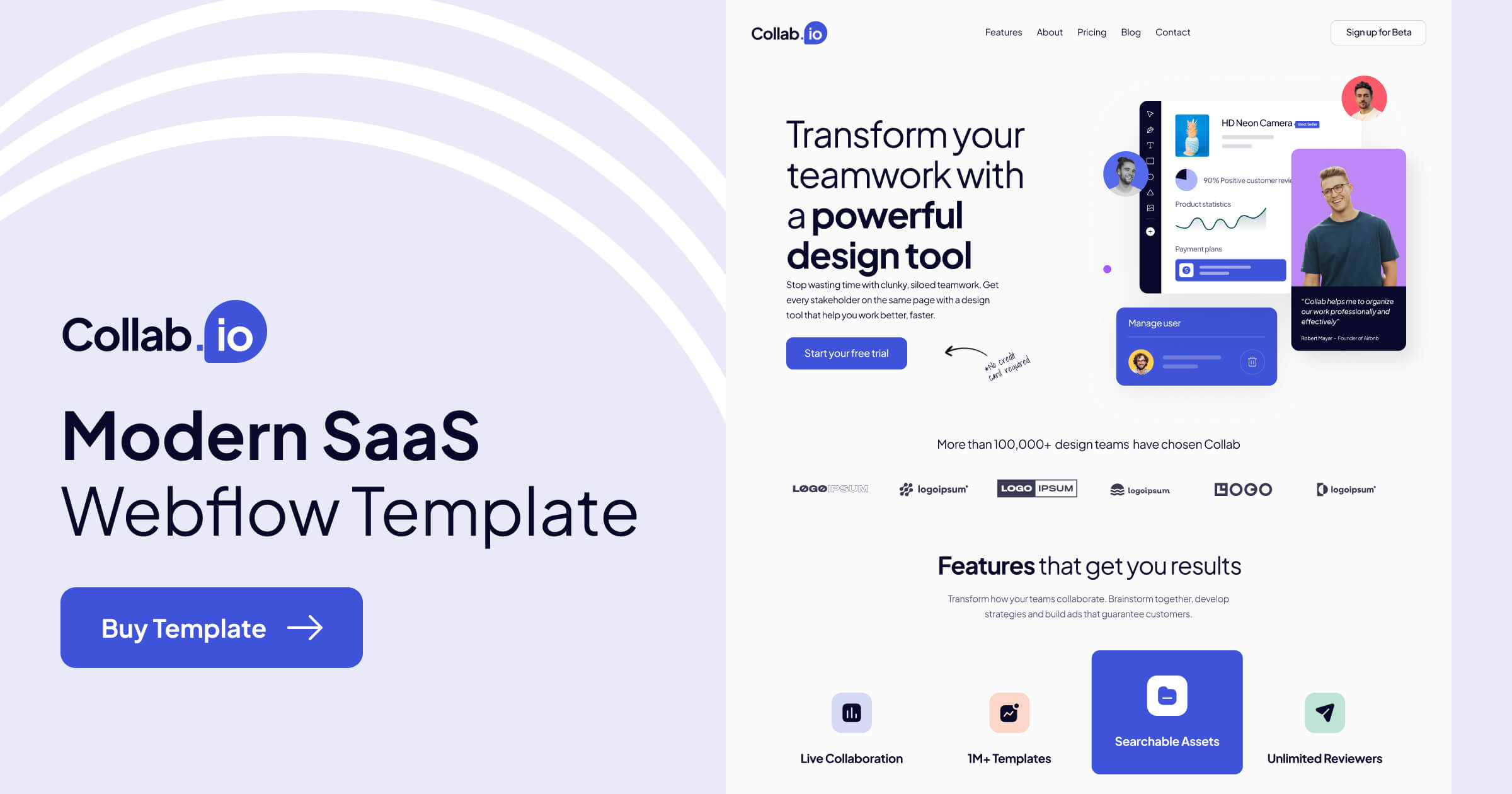 Sign In - Collab - Webflow Ecommerce Website Template