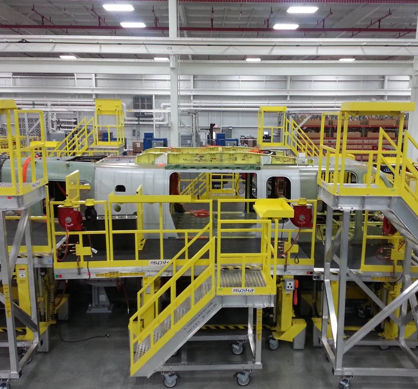 Work Platforms for an Aircraft Assembly Facility