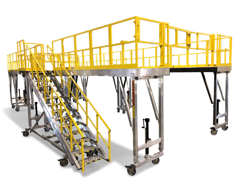 Work Platforms for Electric Bus Manufacturing