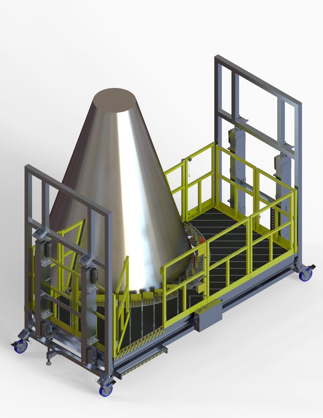Access To a Conical Rocket Nozzle