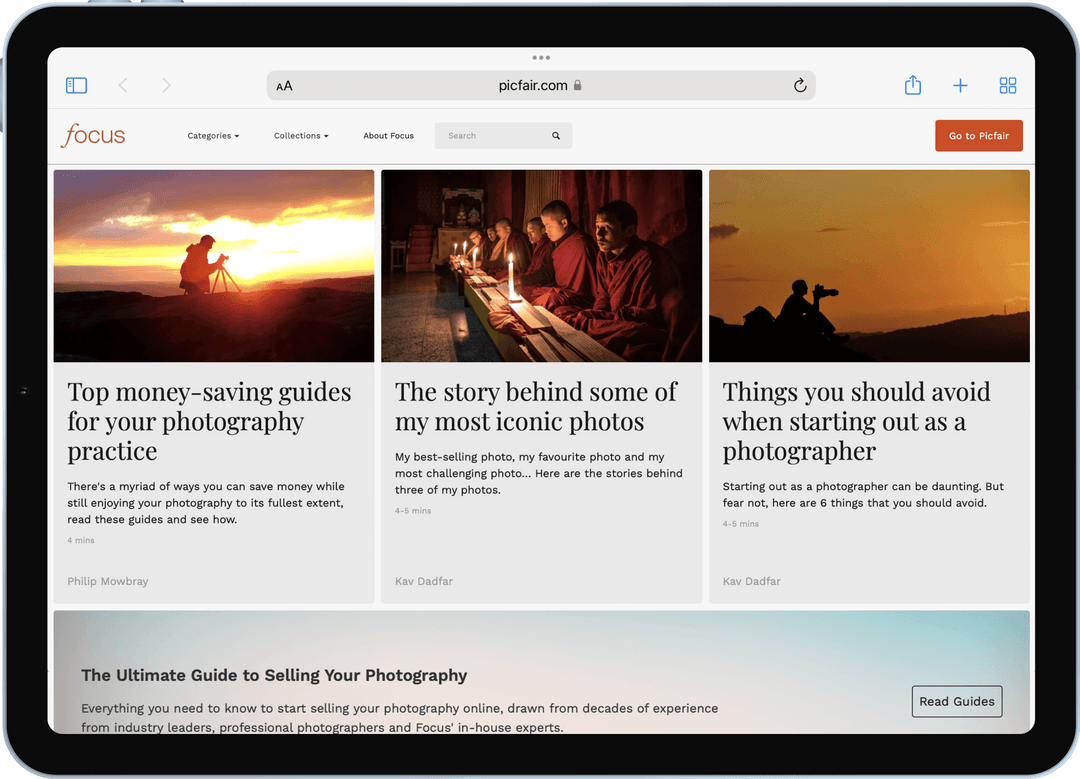 Picfair – Build a Free Photography Store and Portfolio.