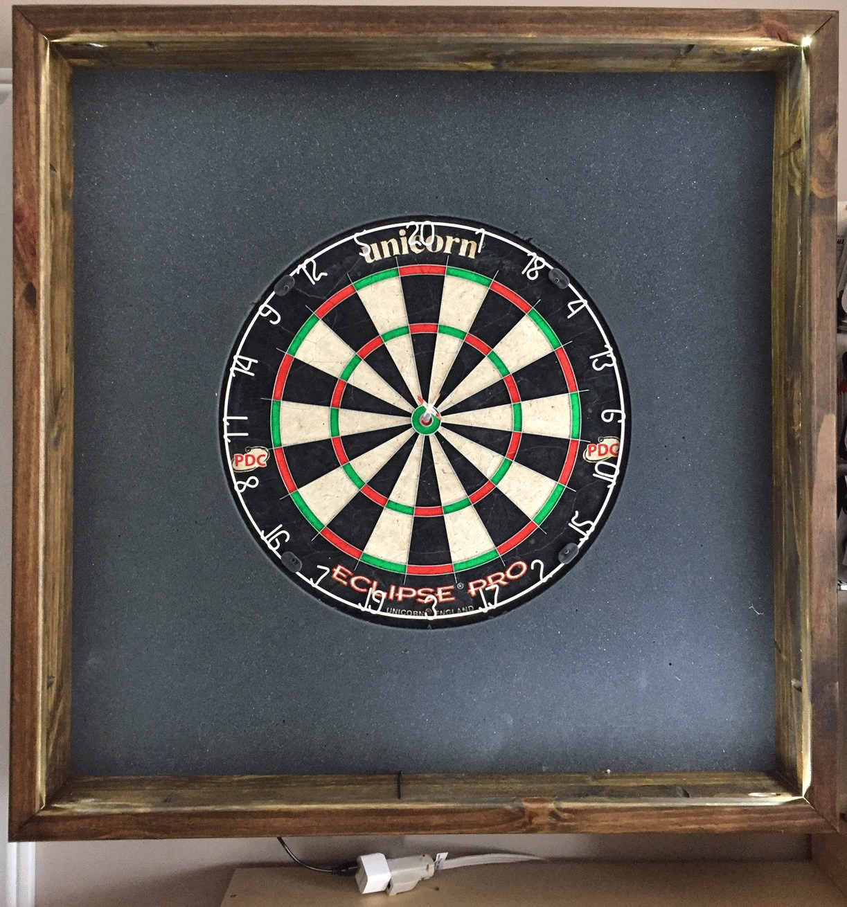 All About Billiards - LED Lights in a 30x30 Dart Board Frame