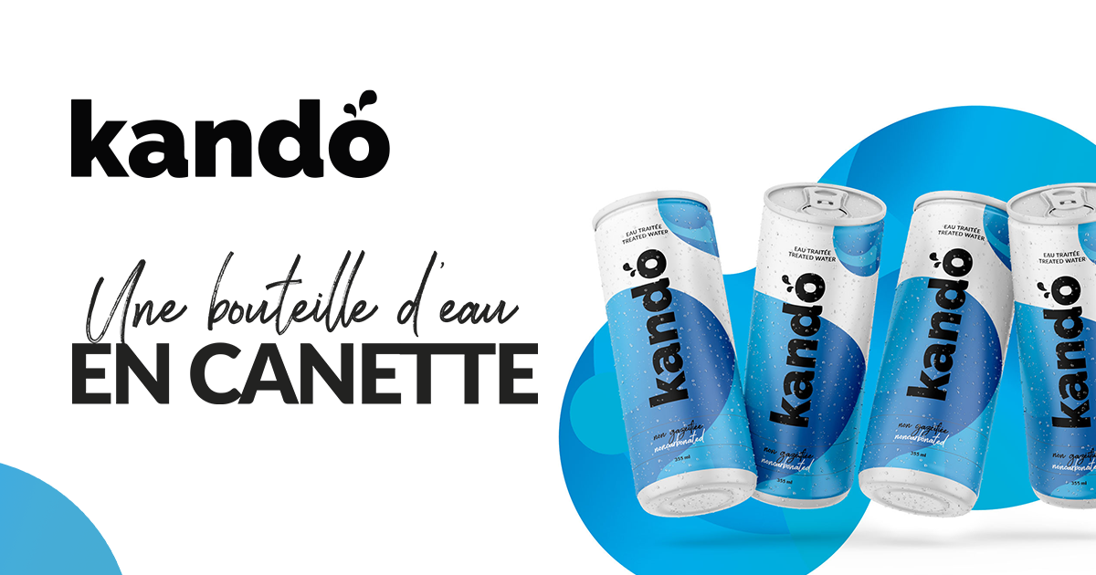 Kando - Une bouteille d'eau en canette