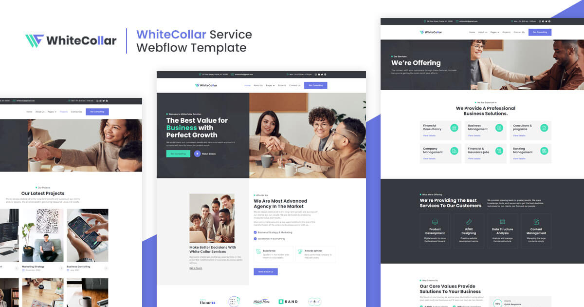 WhiteCollar - Webflow HTML website template