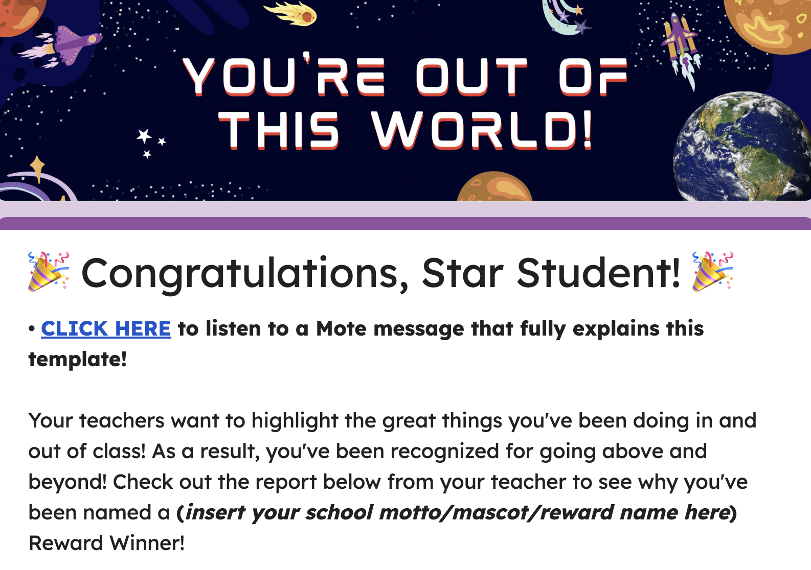 Celebrating Successes with Mote