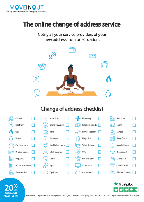 Change of Address Checklist | Who to tell when you move home