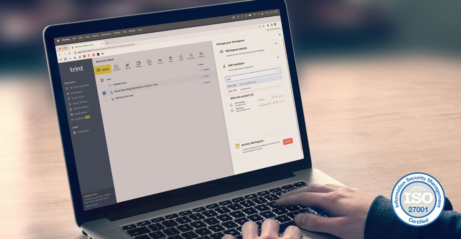 Transcribe video and audio to text | Content editor | Trint