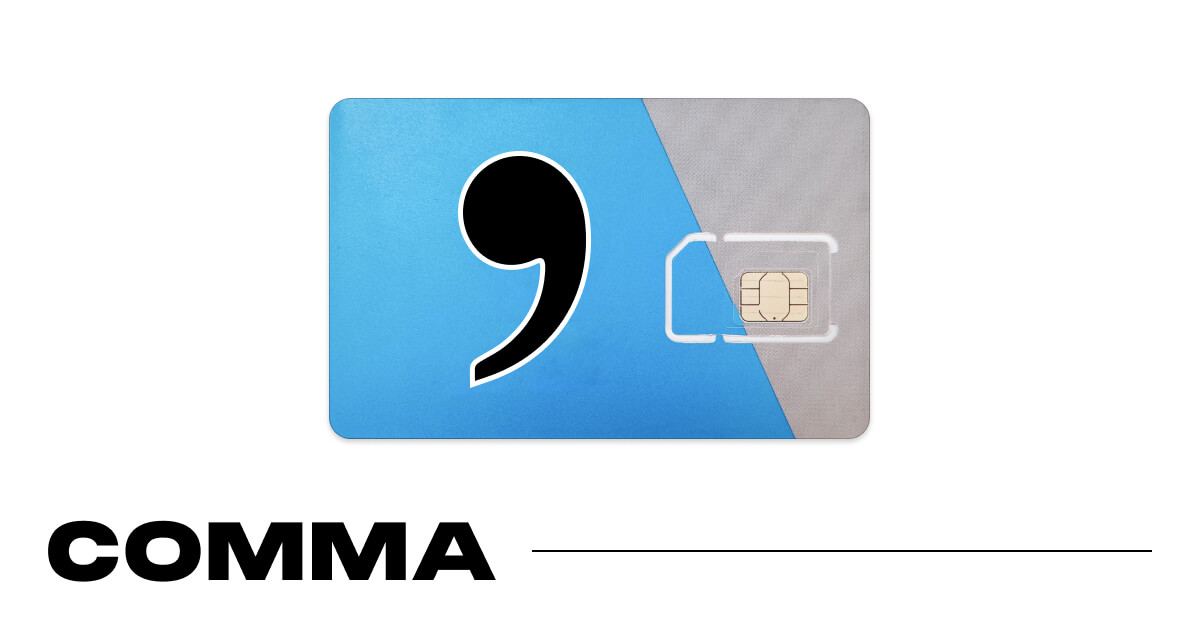 comma prime SIM — comma shop