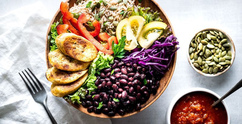 Plantain and Black Bean Power Bowl